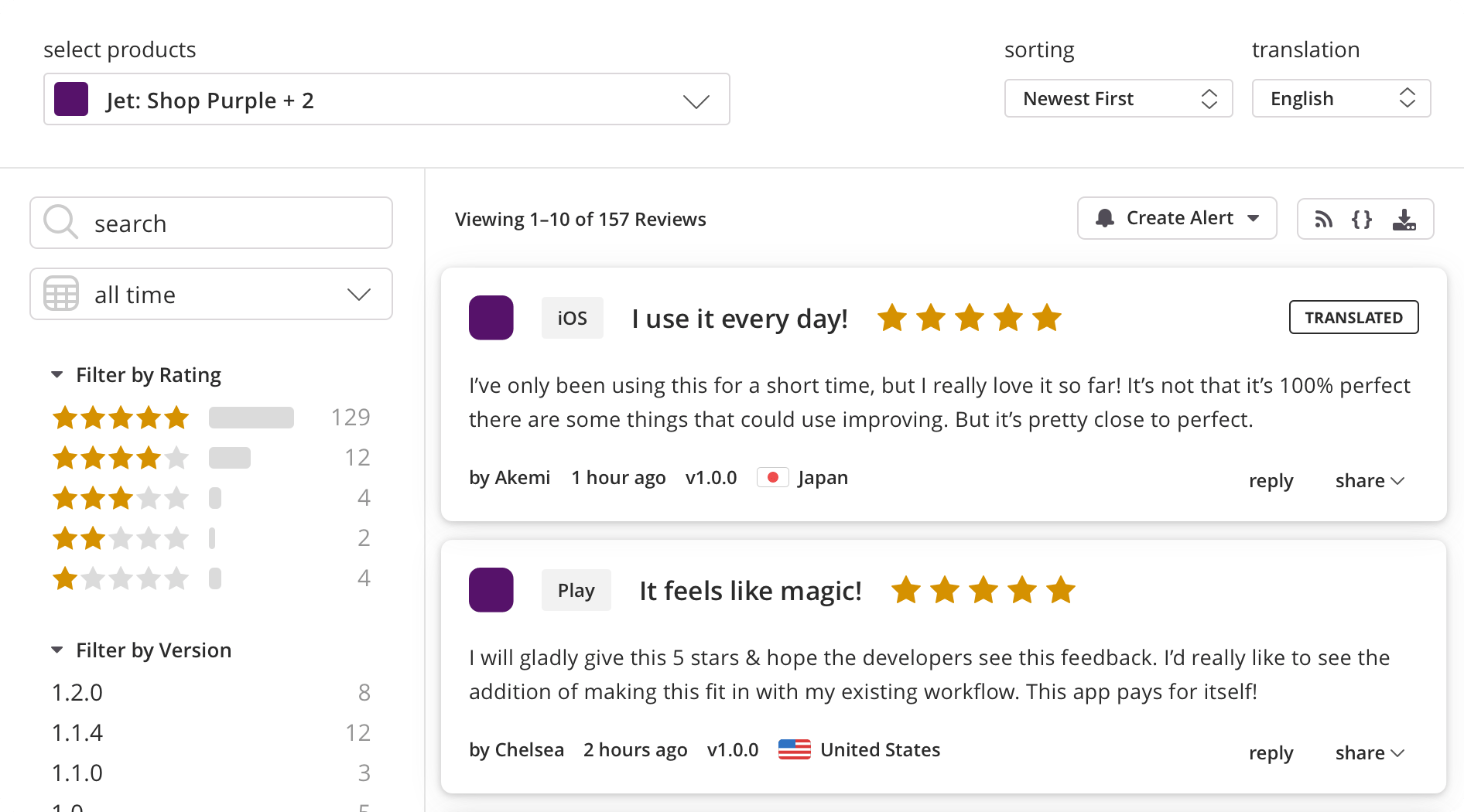 App review monitoring for iOS and Android apps - Read and reply to ...