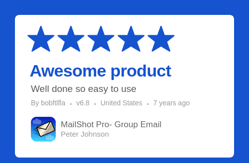 MailShot Pro- Group Email review on iOS App Store